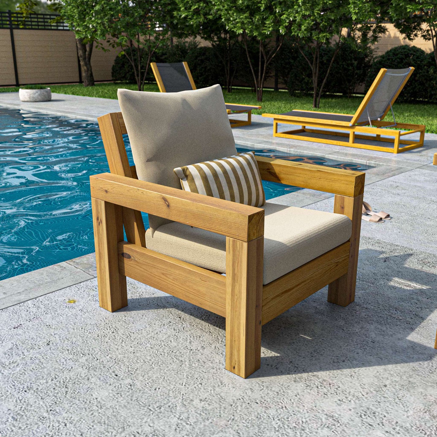 Modern Outdoor Chair Plans | DIY PDF Guide – Matya Designs