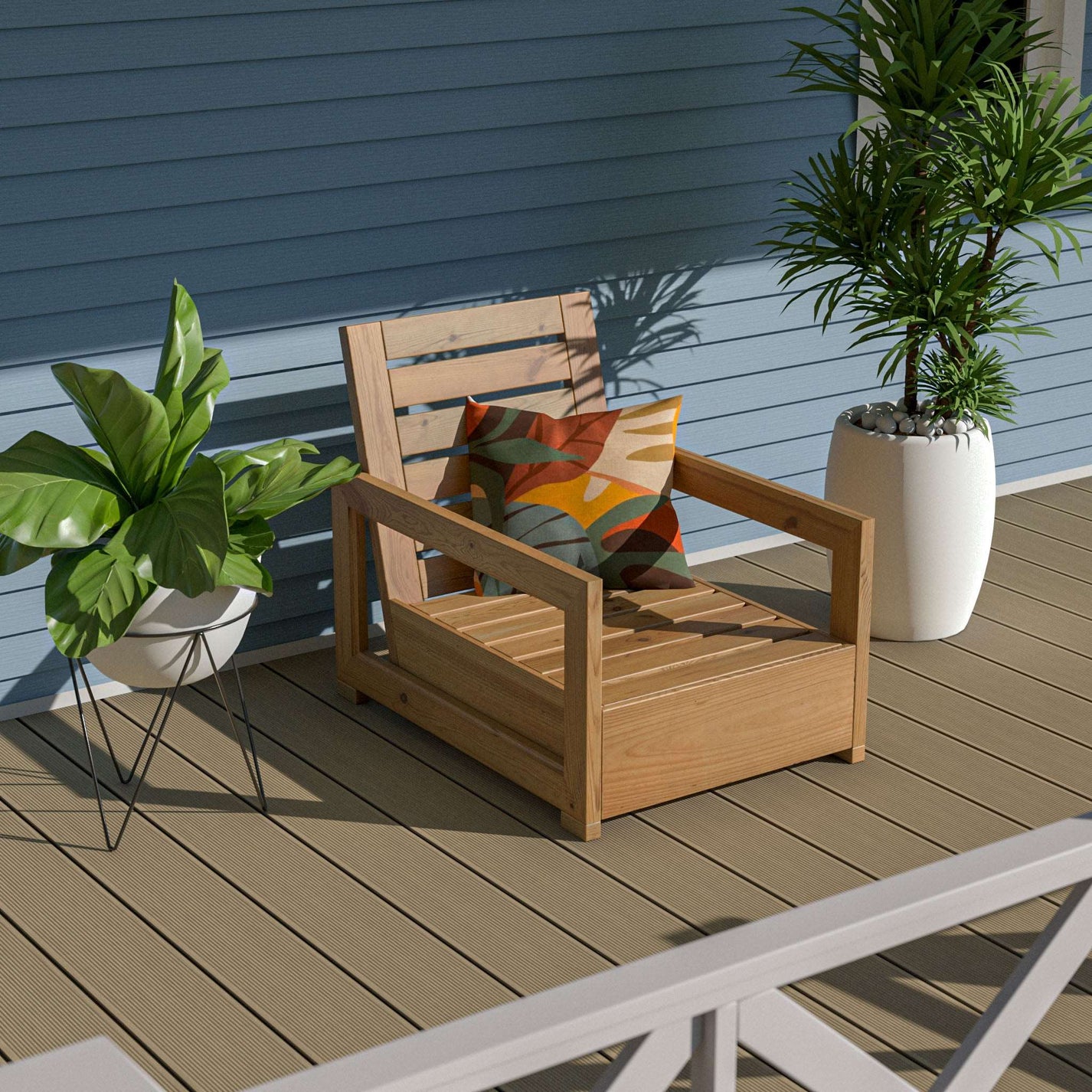Modern Outdoor Chair Plans | DIY PDF Guide – Matya Designs