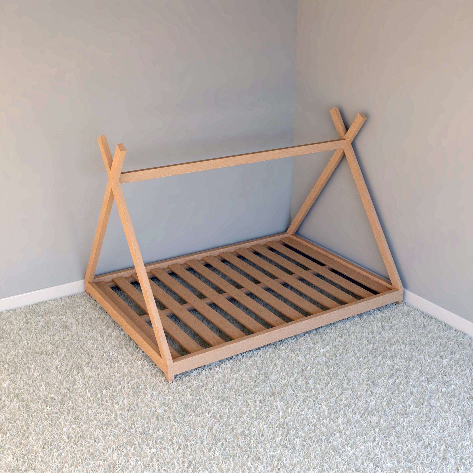 Teepee Floor Bed Plans (US Full Size ) | DIY PDF Guide – Matya Designs