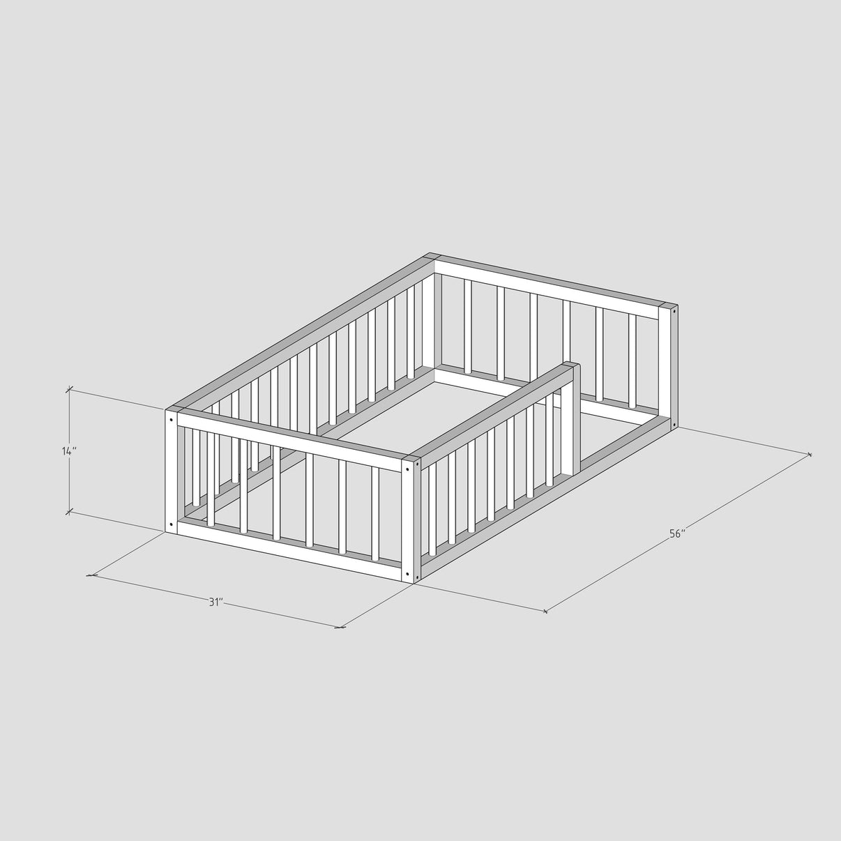 Montessori Floor Bed Plans (US Crib Size) | DIY PDF Guide – Matya Designs